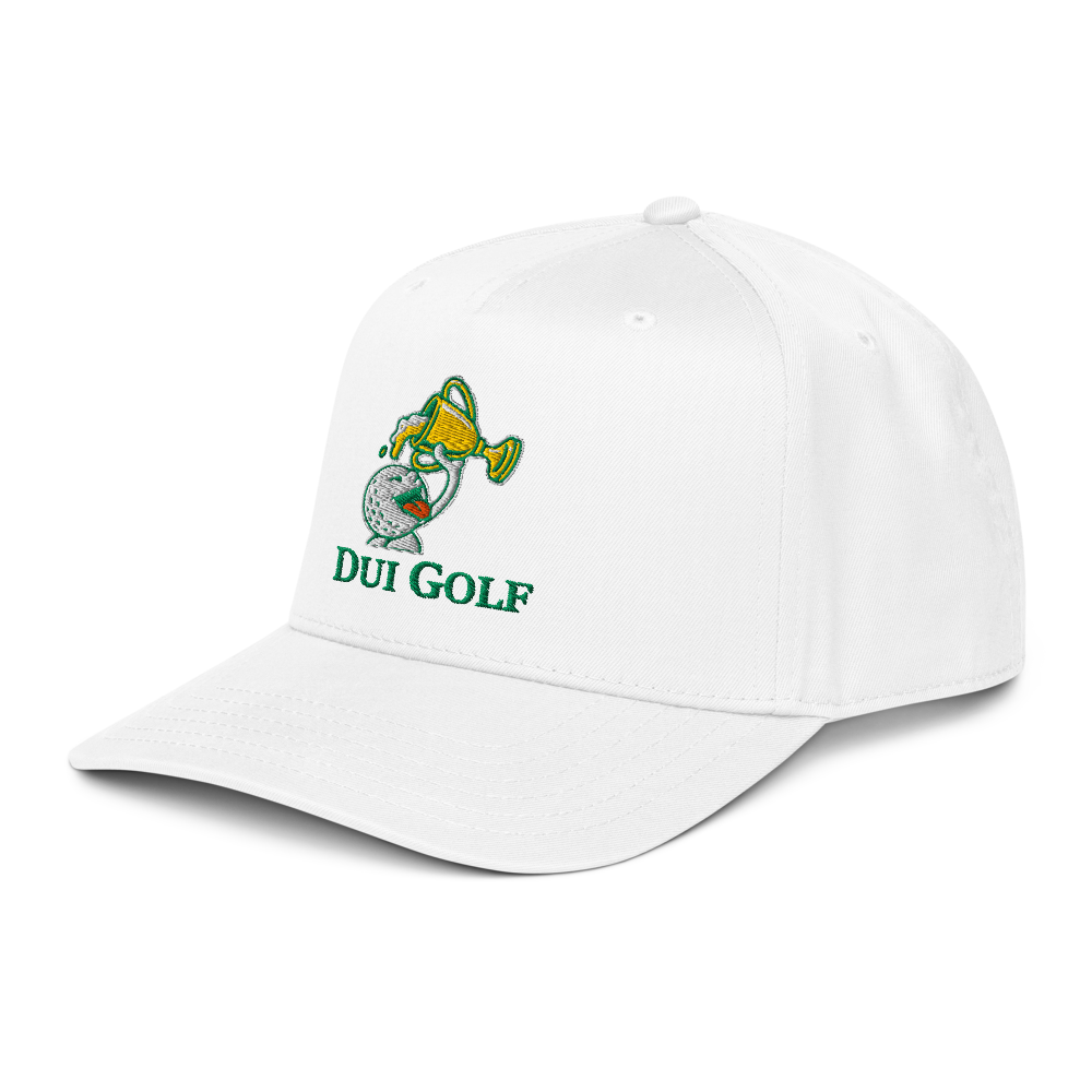 DUI Golf Snapback Hat – White – DUI Golf Inc